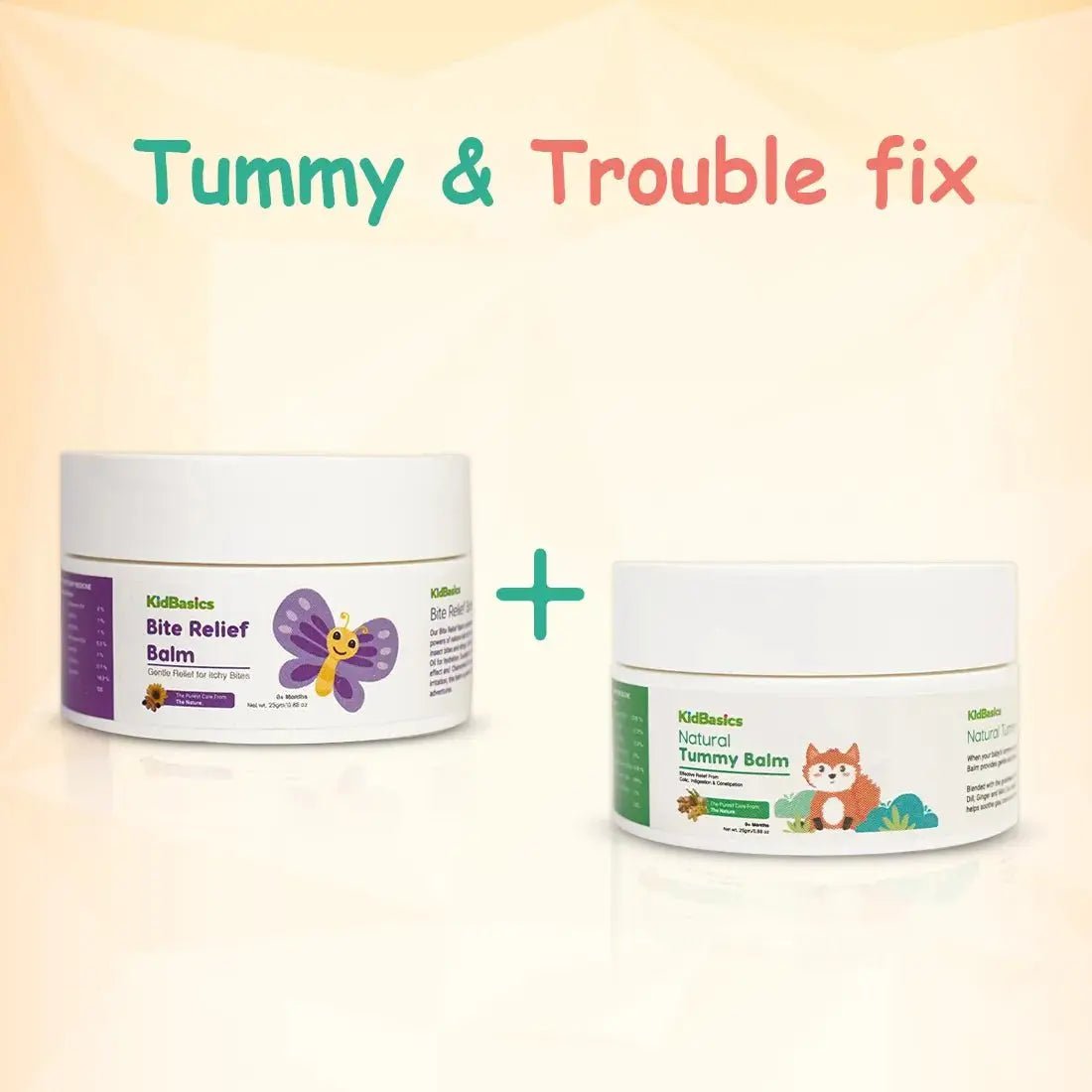 Tummy & Trouble Fix | Natural Baby Tummy Balm Combo | KidBasics